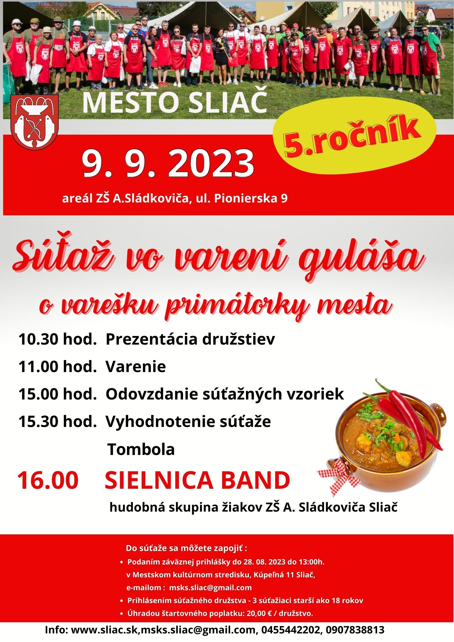 Súťaž vo varení guláša - 5. ročník | Sliač