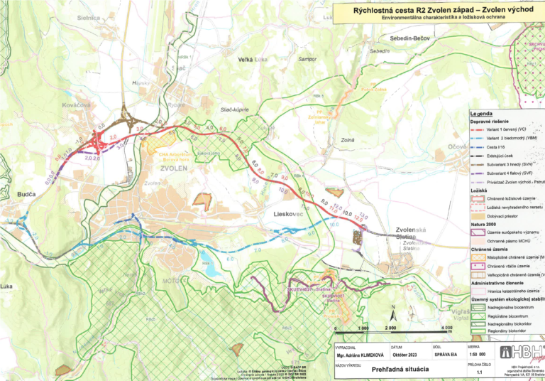EIA - posudzovanie vplyvov R2 ZV východ - ZV západ | Sliač
